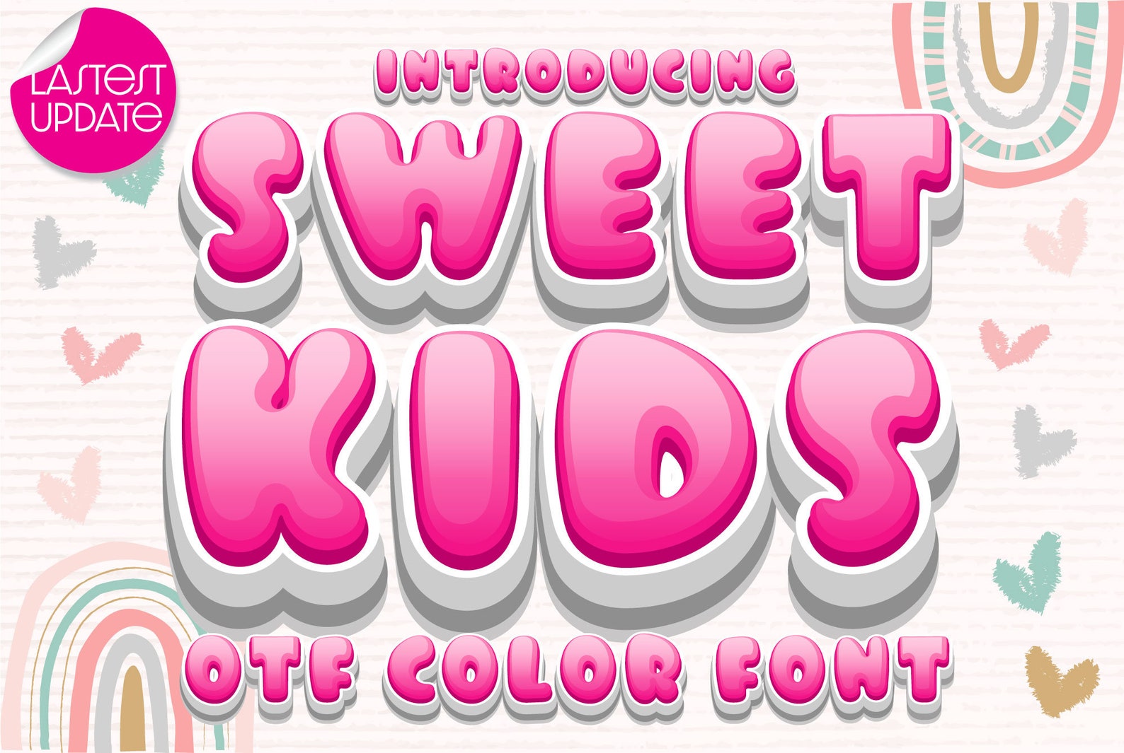 Sweet Kits Font, Display Font, Cartoon Font, Tv Font, Head Line Font ...