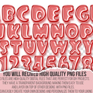 Love Balloon Font: Kids Birthday Party PNG (digital Download) - Etsy