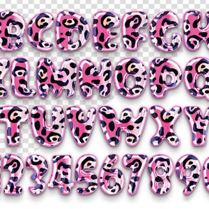 Kids Alpha Leopard Alphabet PNG - Colorful Animal Print Letters for DIY ...