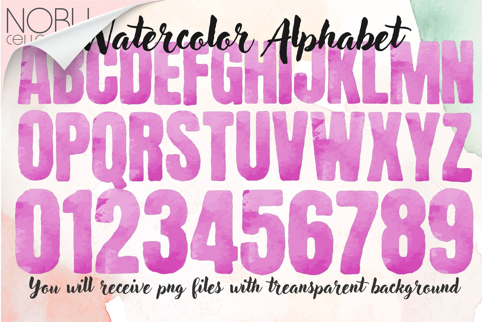 Colorful Watercolor Alphabet SVG | Hand Painted Letters | Artistic ABC ...