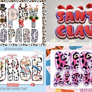 Super Colorful Font Bundle Vibrant Kids Fonts Playful Colorful ...