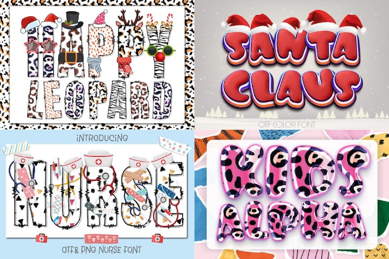 Super Colorful Font Bundle Vibrant Kids Fonts Playful Colorful ...