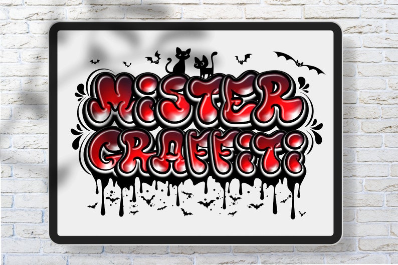Skater Graffiti Font | Bubble Urban Lettering for Teens & Kids | PNG ...