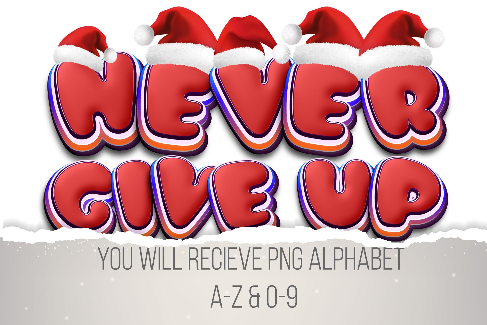 Santa Claus Alphabet PNG: Christmas Font (digital Download) - Etsy