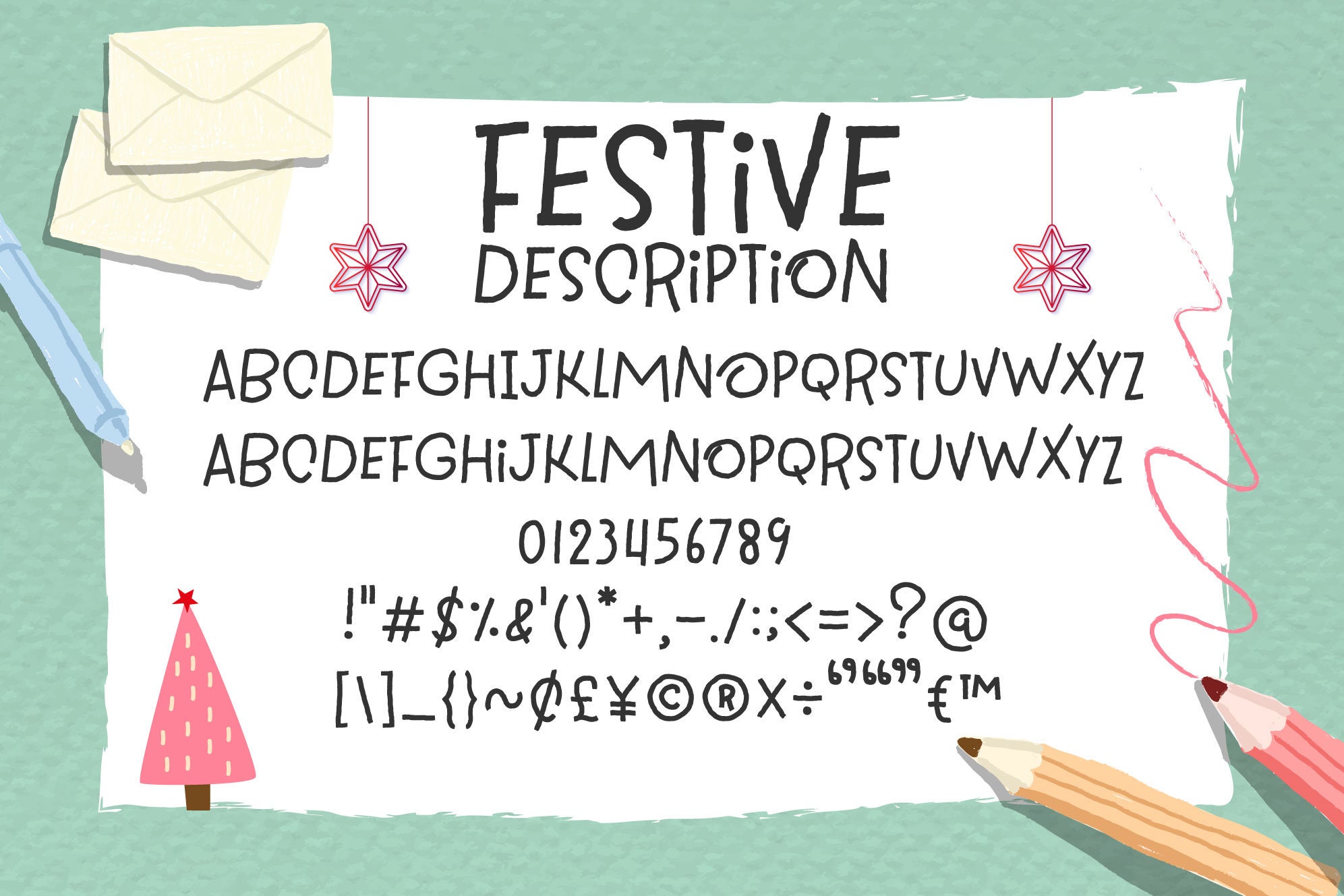 Script Font Hand Written Font Festive Font Cute Font - Etsy