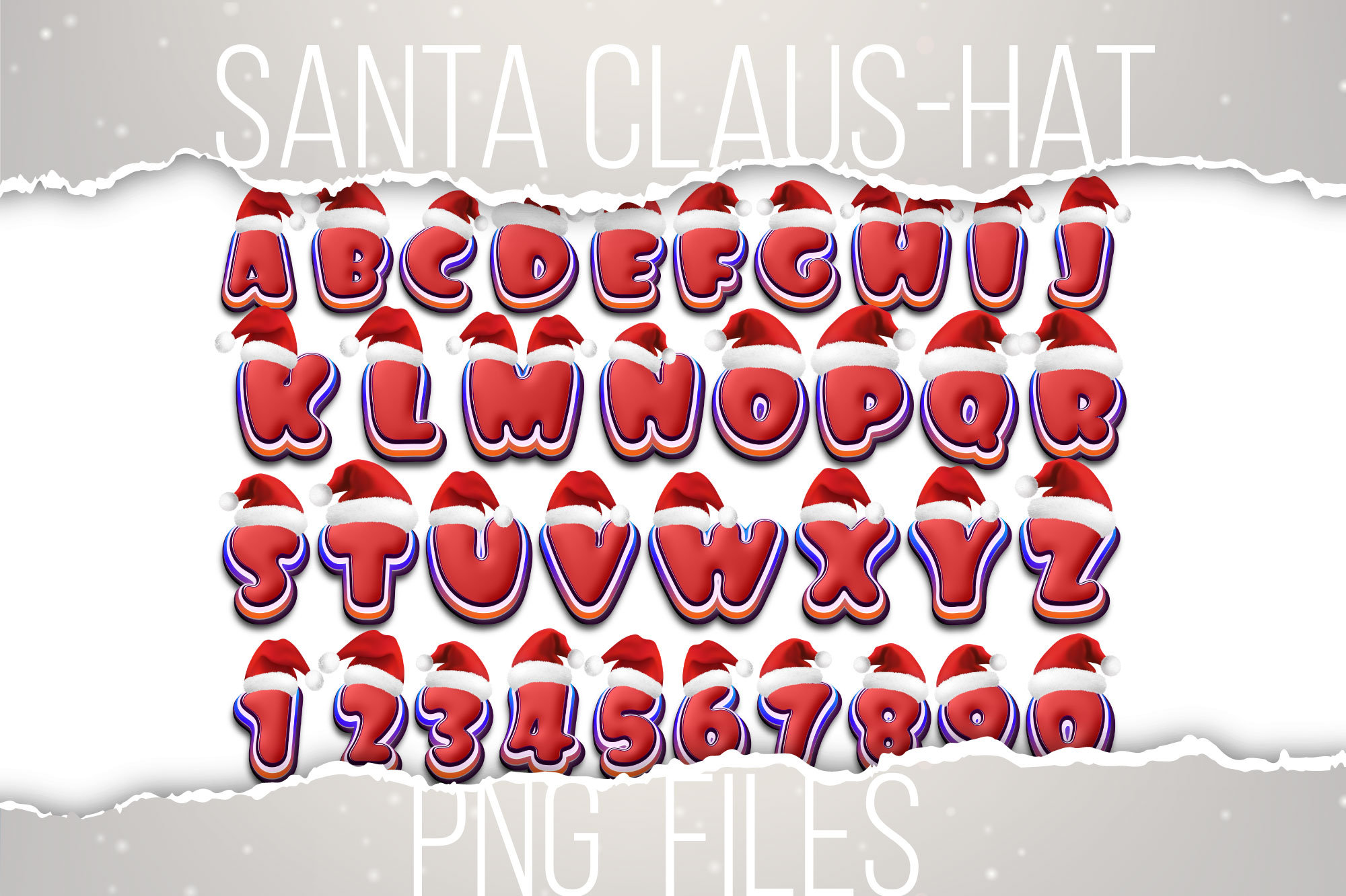 Santa Claus Alphabet PNG: Christmas Font (digital Download) - Etsy