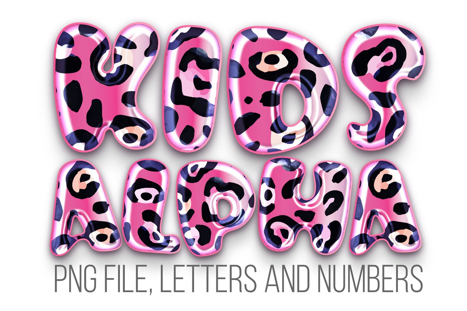 Kids Alpha Leopard Alphabet PNG - Colorful Animal Print Letters for DIY ...