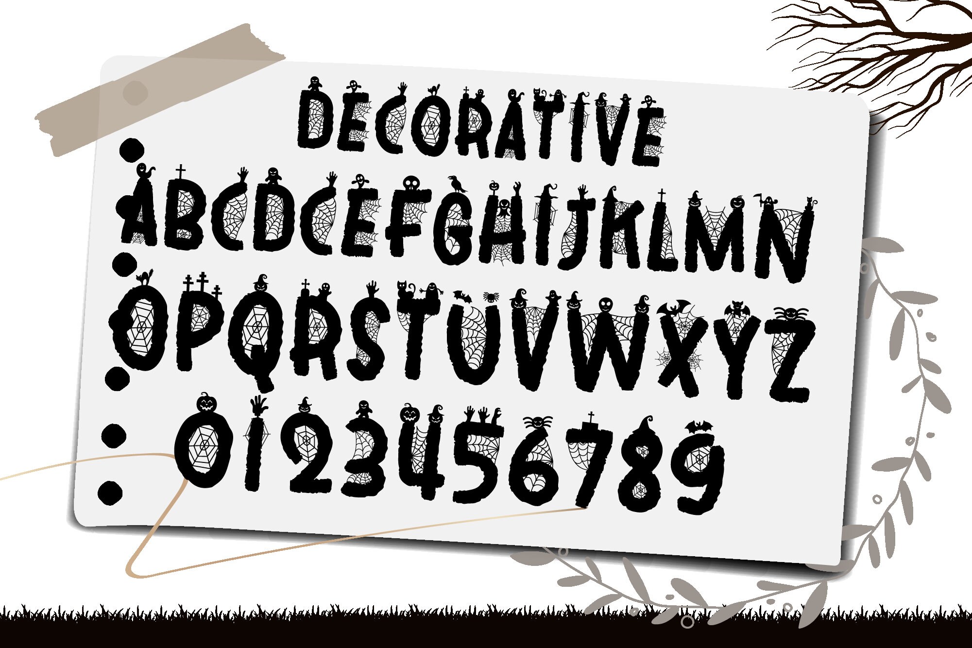 Night Mares Font | Spooky Gothic Typeface | Creepy Horror Halloween ...