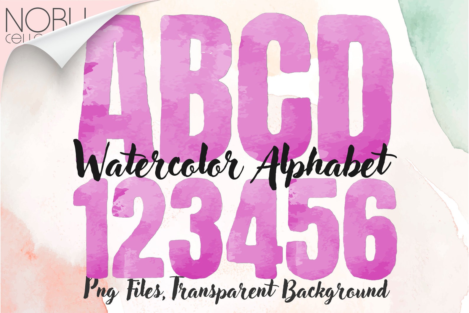 Colorful Watercolor Alphabet SVG | Hand Painted Letters | Artistic ABC ...