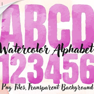 Colorful Watercolor Alphabet SVG | Hand Painted Letters | Artistic ABC ...