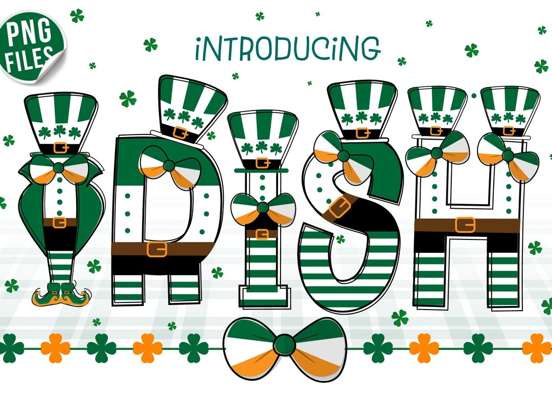Irish Alphabet PNG - Colorful St. Patrick's Day Alphabet Doodles for ...