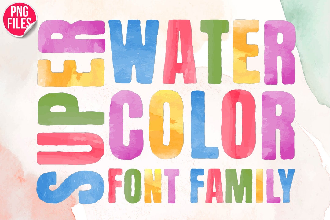 Watercolors Alphabet, Watercolor Font, Watercolor Letters, PNG File ...