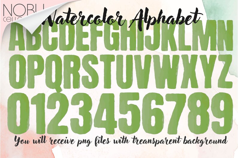 Watercolor ABC Letters SVG | Hand Painted Alphabet | Artistic Font ...