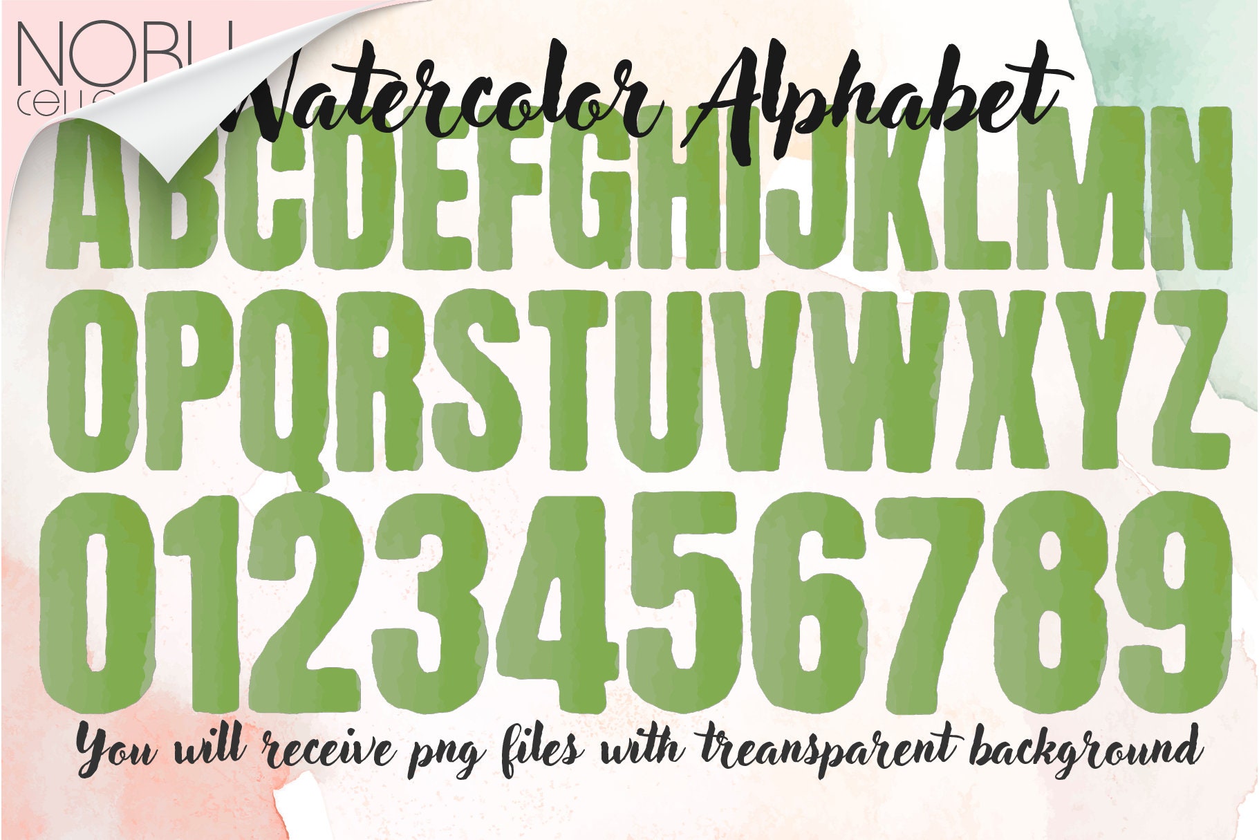 Watercolor ABC Letters SVG | Hand Painted Alphabet | Artistic Font ...