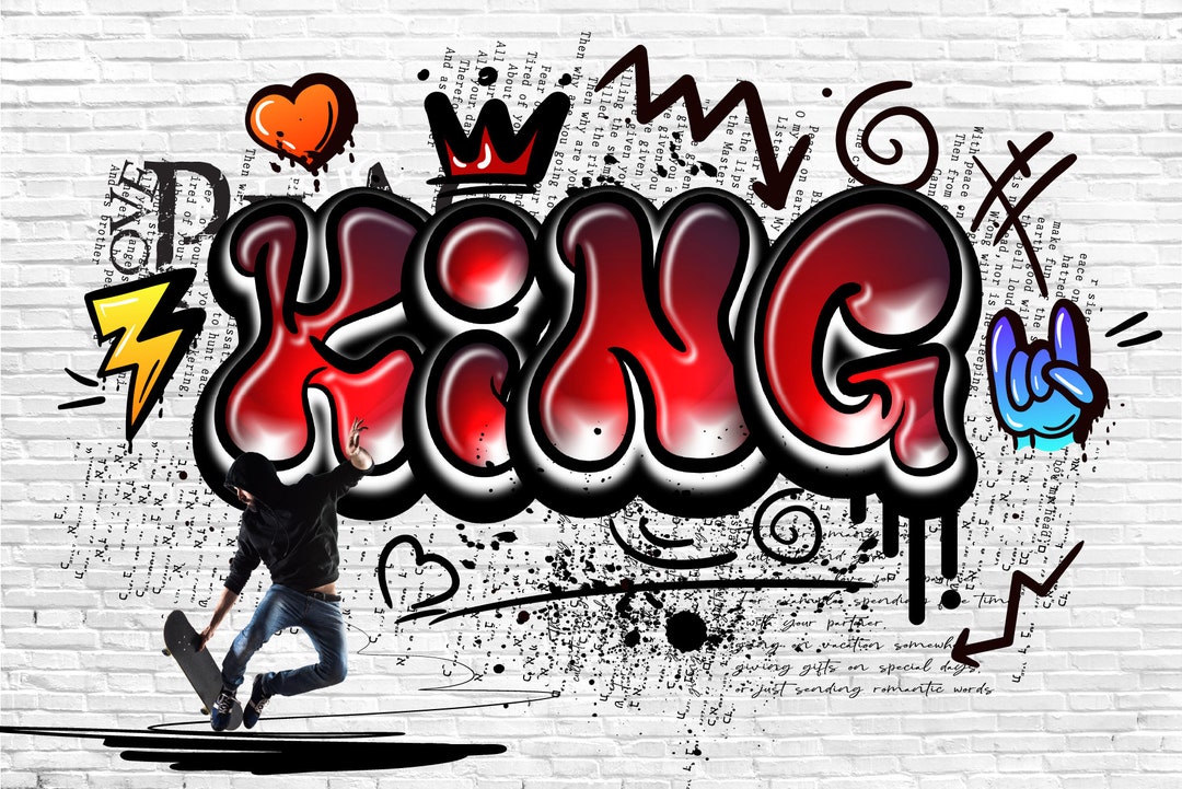 Skater Graffiti Font | Bubble Urban Lettering for Teens & Kids | PNG ...