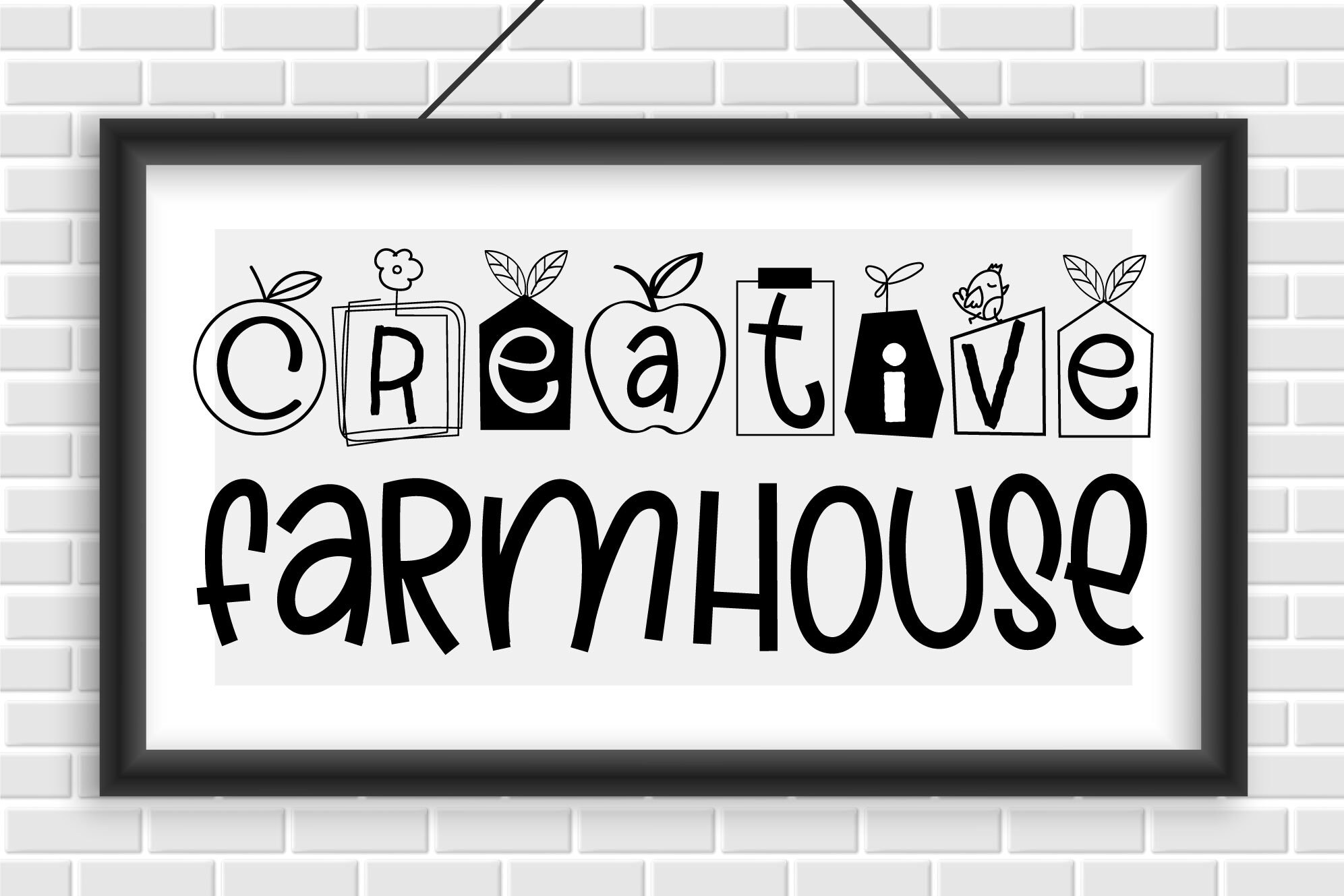 Creative Farmhouse Font | Rustic Font | Vintage Letters | Farmhouse ...