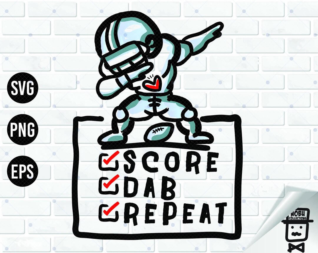 Score Dab Repeat SVG: Football Fan T-shirt Design (digital Download) - Etsy