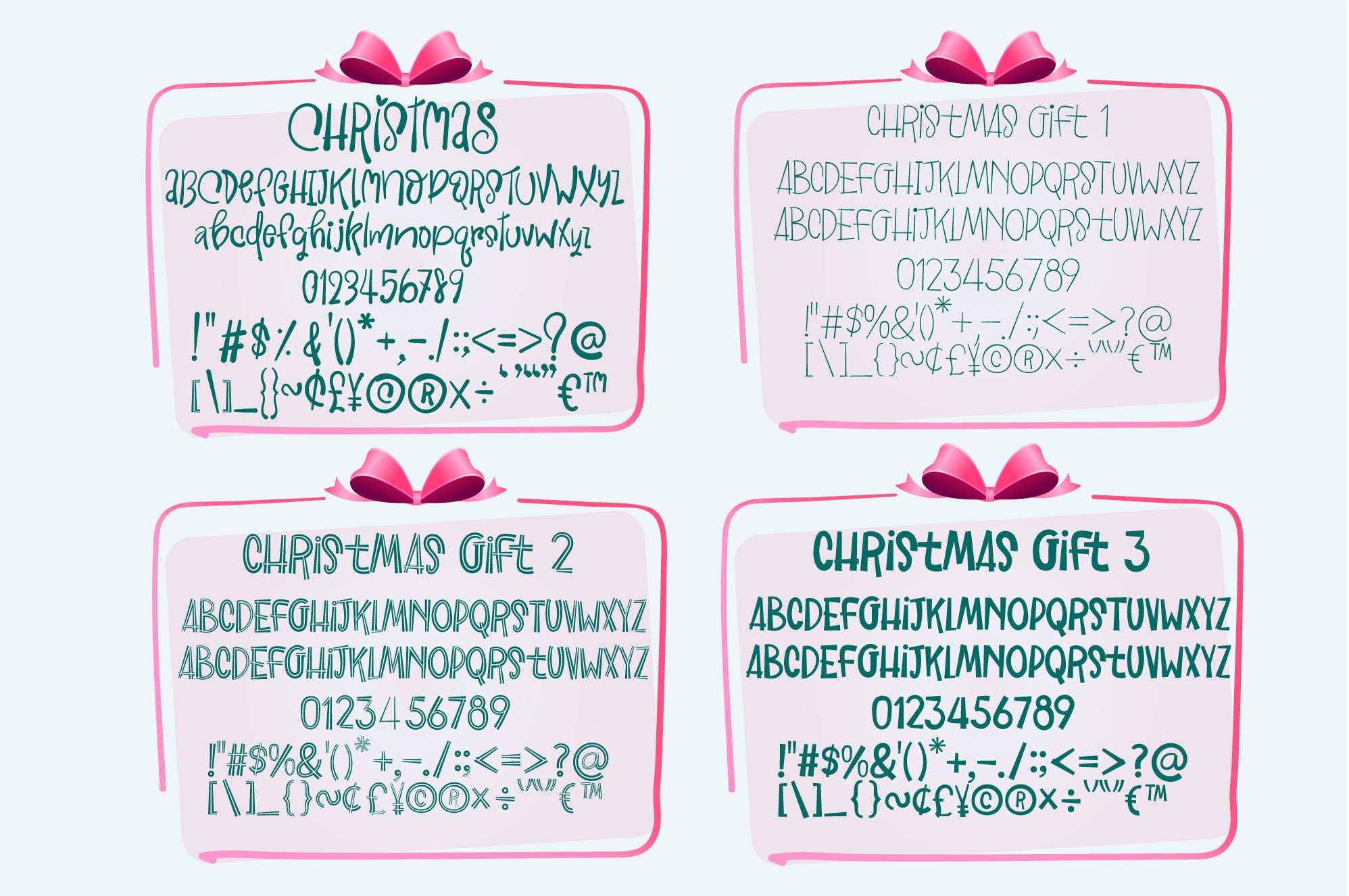 Realistic Handwritten Christmas Gift Fonts Hand Written - Etsy