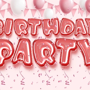 Love Balloon Font: Kids Birthday Party PNG (digital Download) - Etsy
