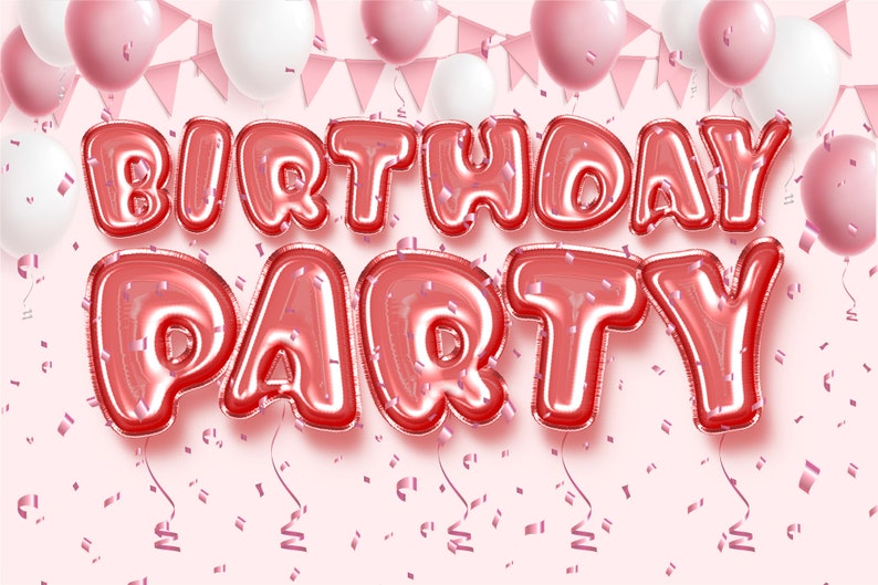Love Balloon Font: Kids Birthday Party PNG (digital Download) - Etsy