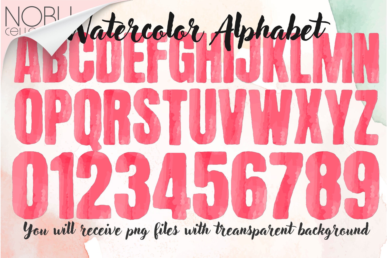 Watercolor Alphabet SVG | Colorful Hand Painted ABC | Artistic Letters ...