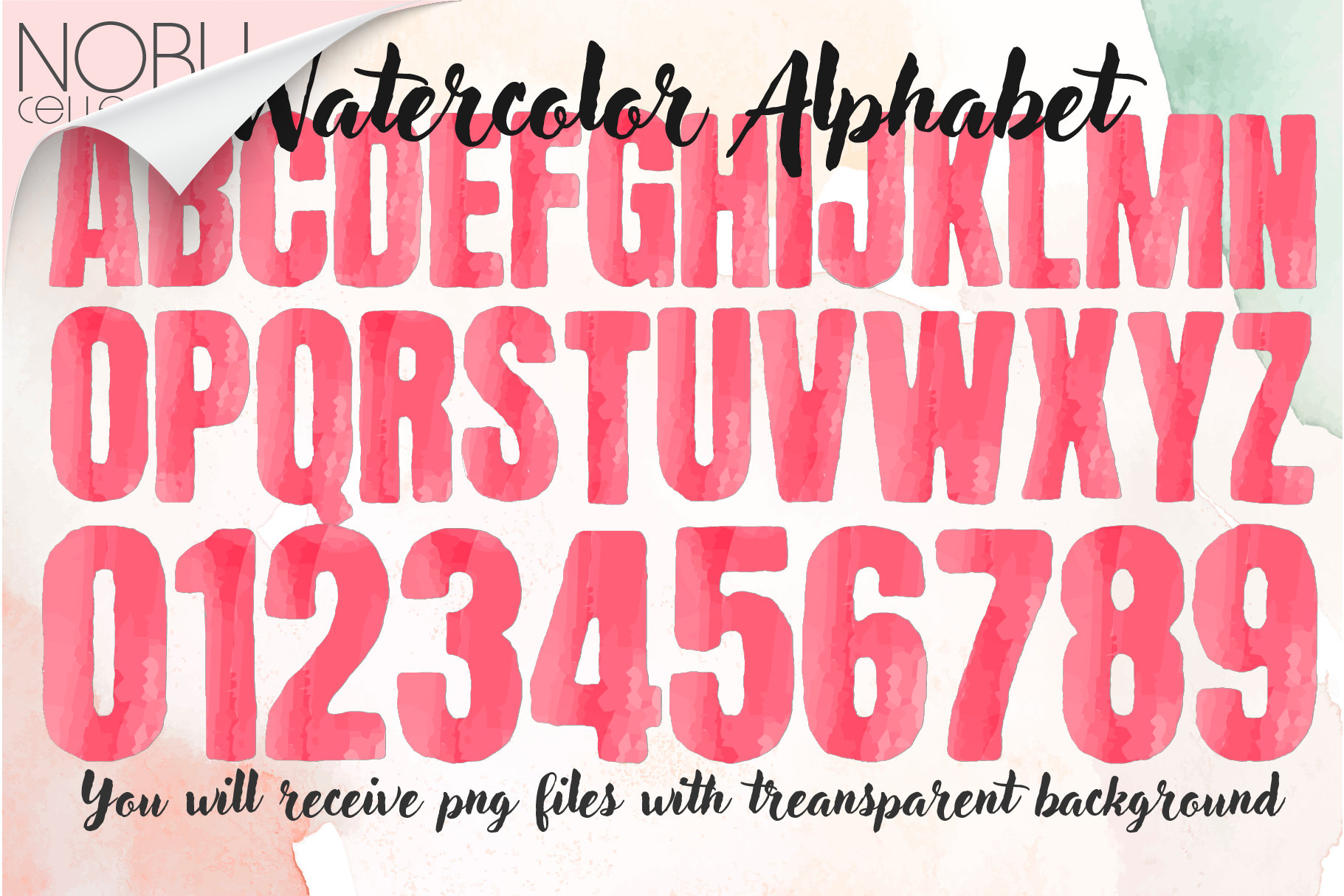 Watercolor Alphabet SVG | Colorful Hand Painted ABC | Artistic Letters ...