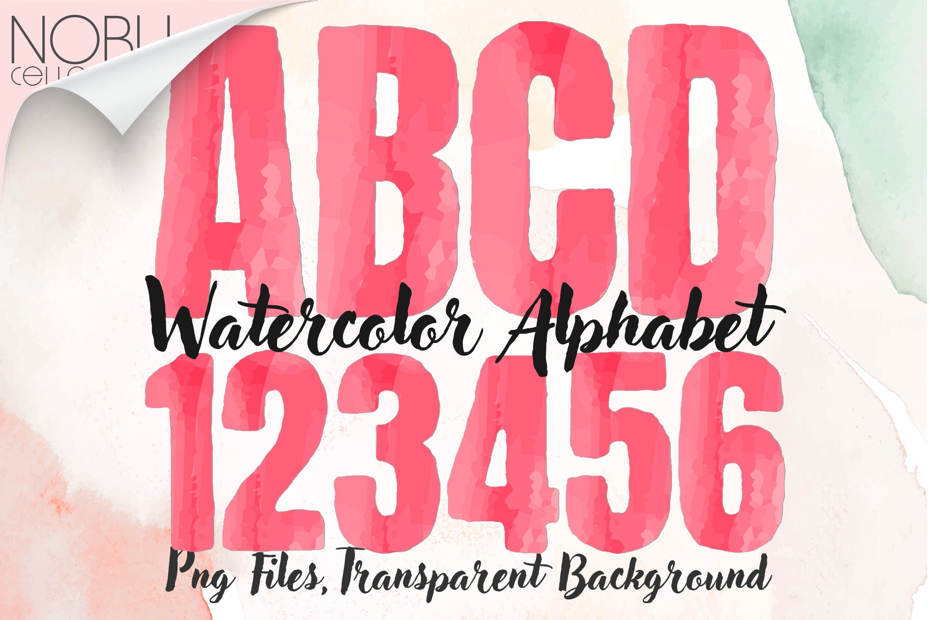 Watercolor Alphabet SVG | Colorful Hand Painted ABC | Artistic Letters ...