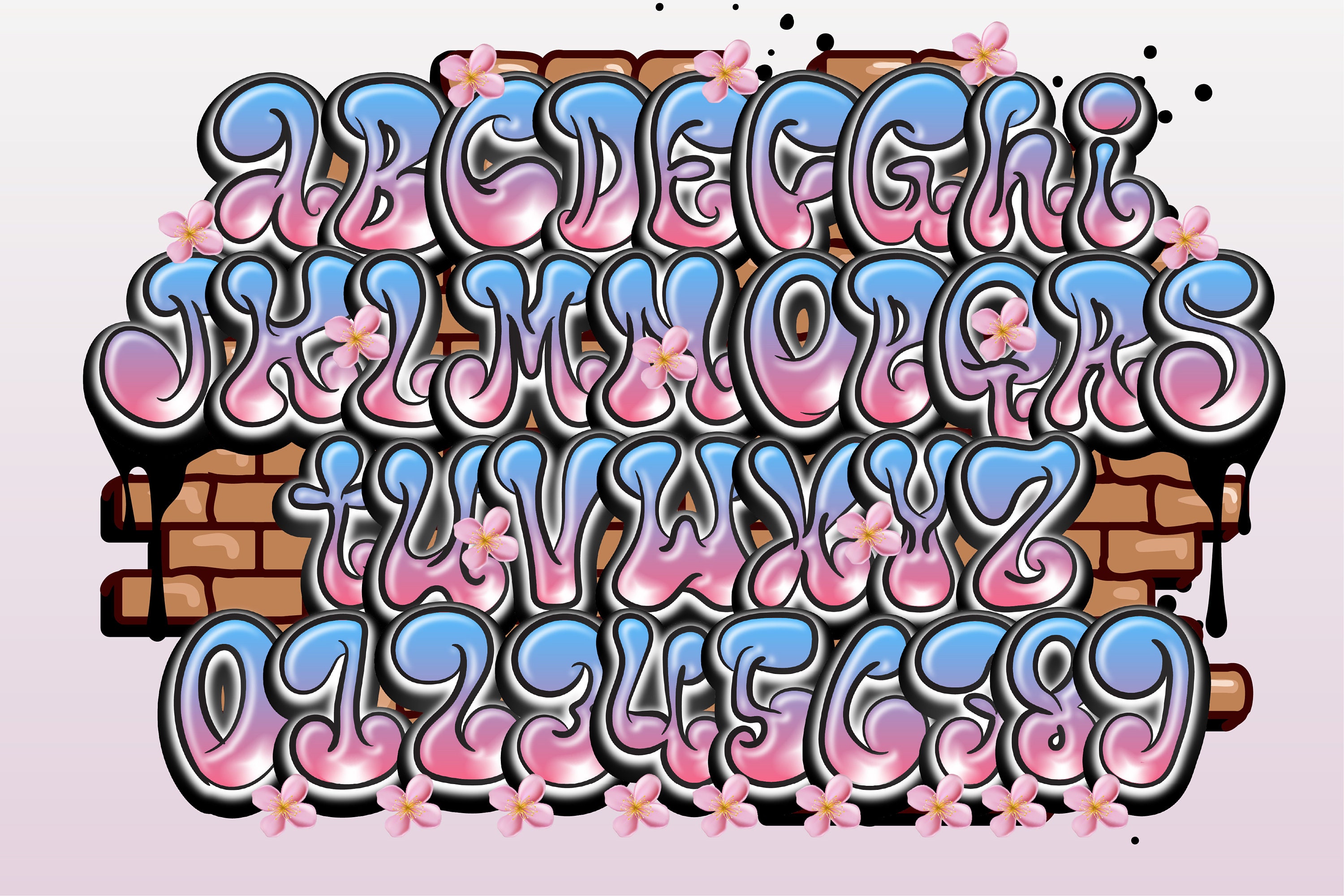 Girly Graffiti Alphabet