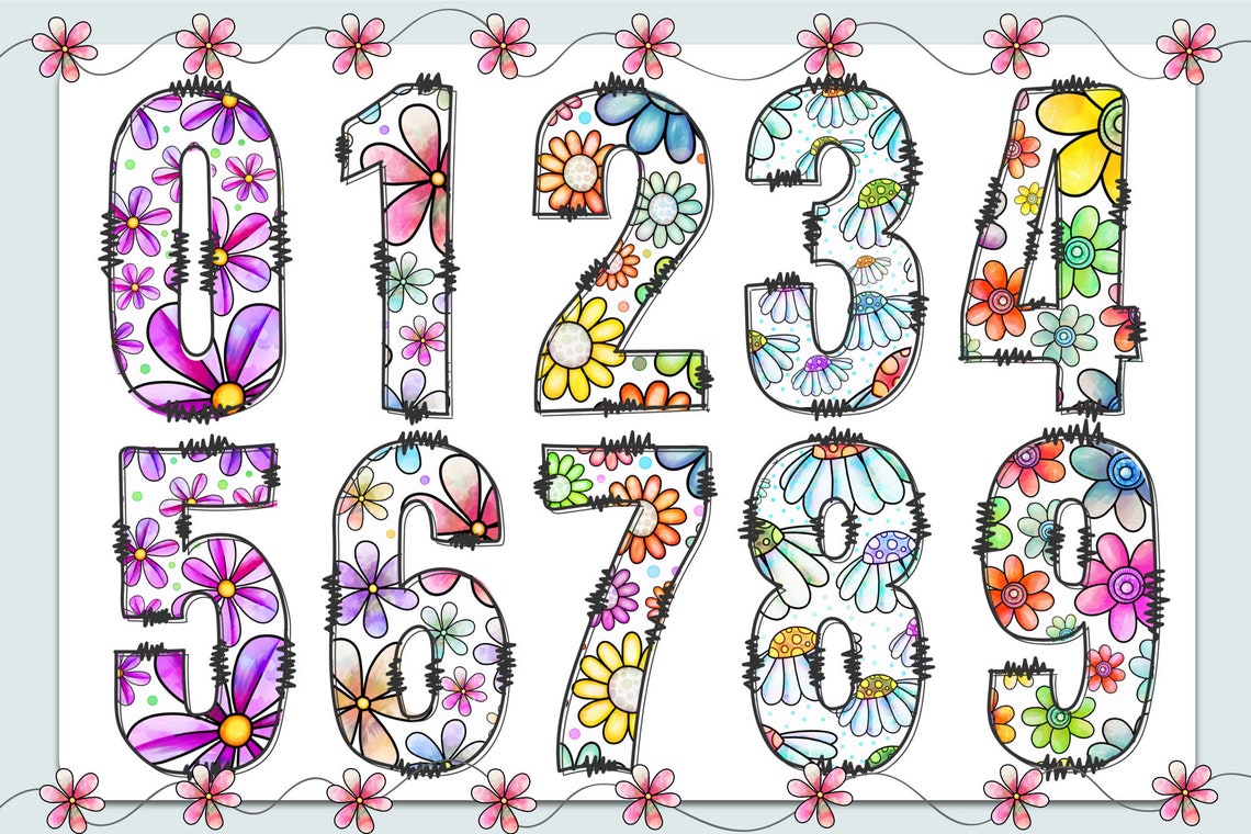 Daiy Fonts, Daisy Alphabet, Daisy Flower Letters, Flower Alphabet, Cute ...