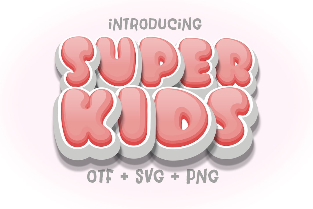 Bubble Font SVG | Kids Activity Font | Playful Bubble Letters ...