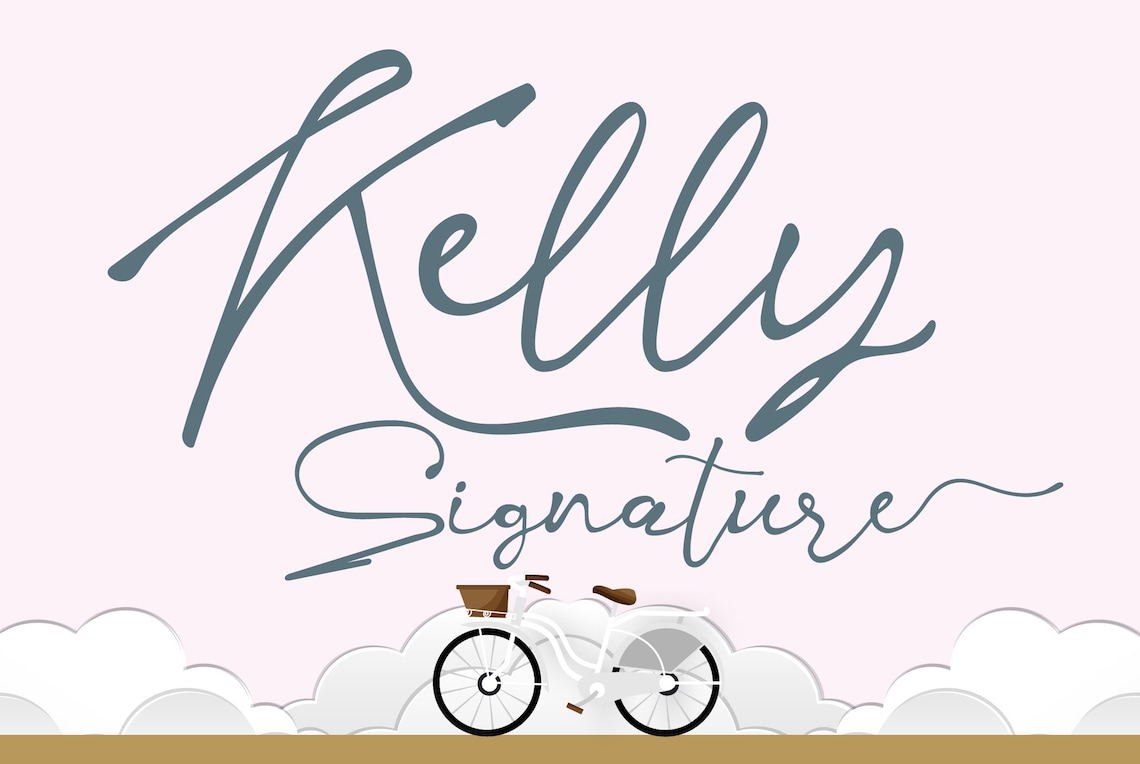 Kelly Signature Font Calligraphy Font Modern Calligraphy - Etsy