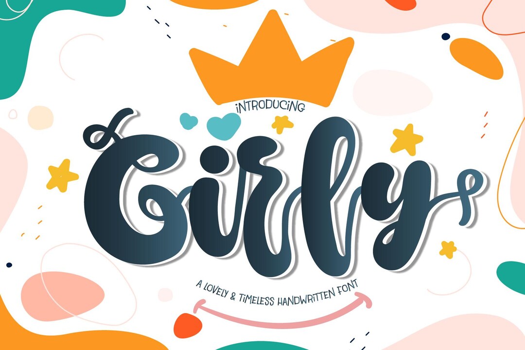 Girly Calligraphy Font: Modern Script for Wedding Invitations - Etsy