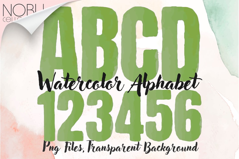 Watercolor ABC Letters SVG | Hand Painted Alphabet | Artistic Font ...