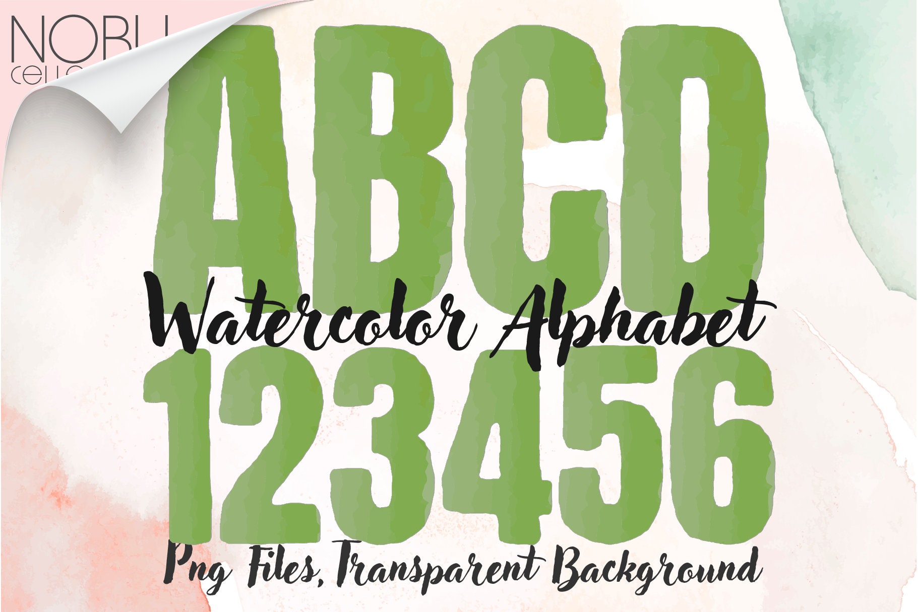 Watercolor ABC Letters SVG | Hand Painted Alphabet | Artistic Font ...