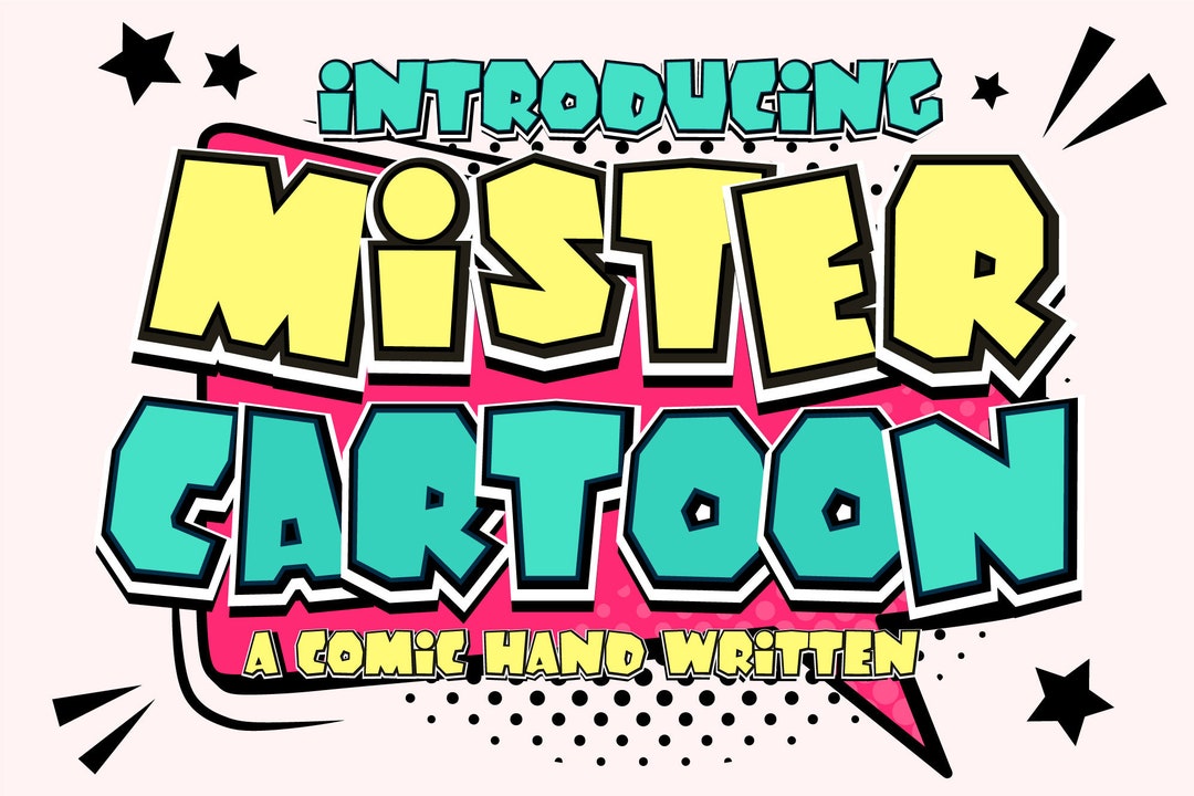 Cartoon Font, Kids Font, Cartoon Fonts, Thick Letters, Display Fonts ...