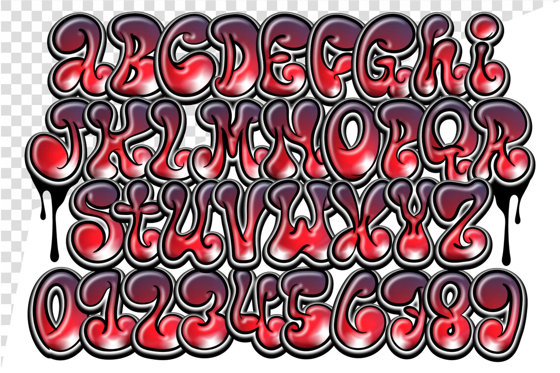 Graffiti Alphabet Graffiti Letters Bestseller Font Graffiti - Etsy