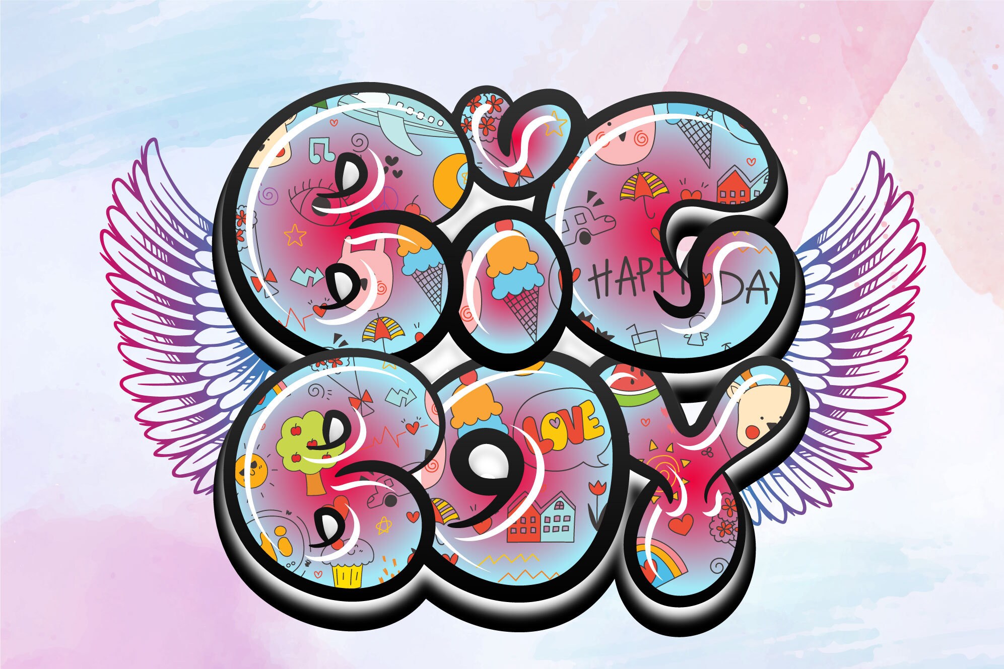 Chunky Graffiti Font: Big Love Street Font (digital Download) - Etsy