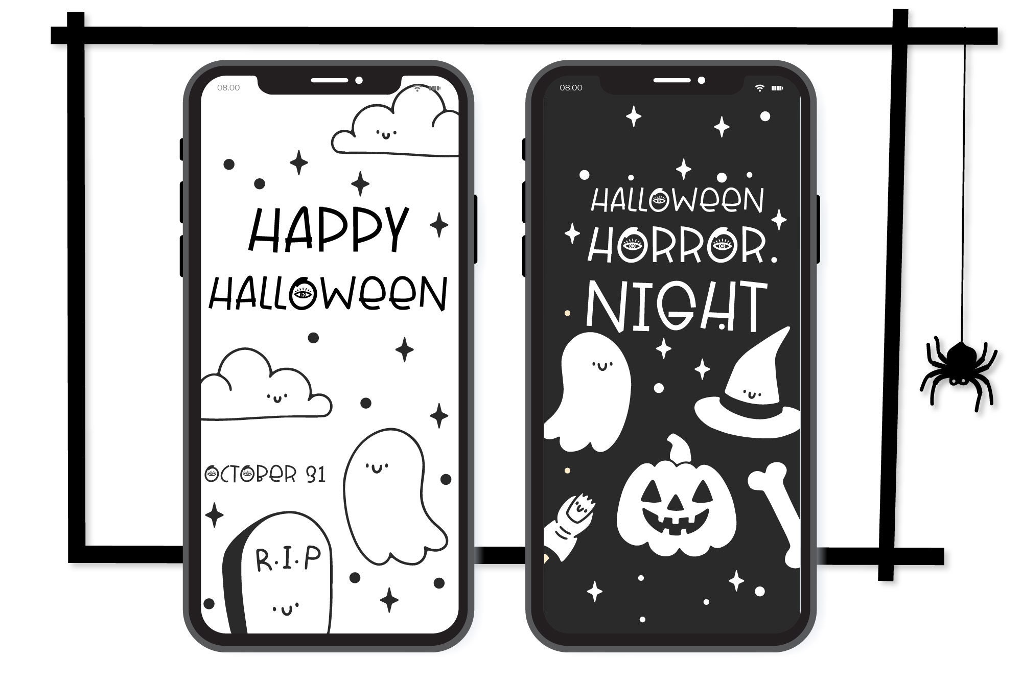 Kids Halloween Font, Witchy Doodle Font, Witch Letters Svg, Doodle ...