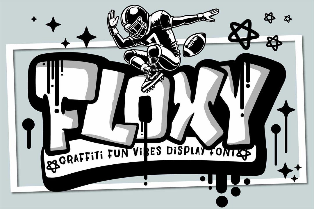Graffiti Font: Fun Urban Street Art Style - Floxy - Etsy