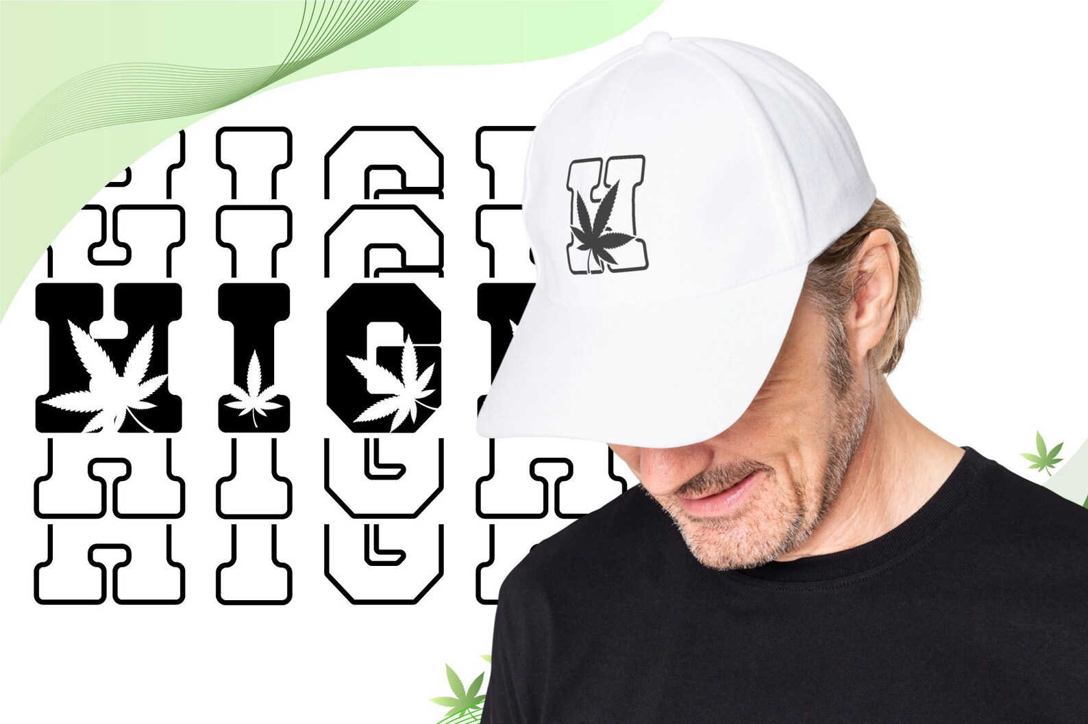 Cannabis Fonts, Weed Fonts, Marihuana Fonts, Display Fonts, POD Fonts ...