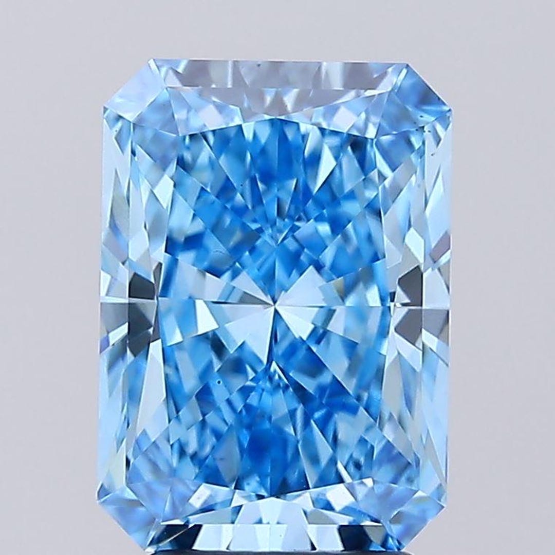 3.52ct Fancy Vivid Blue Diamond VS1 Radiant Cut – Luxury Statement ...