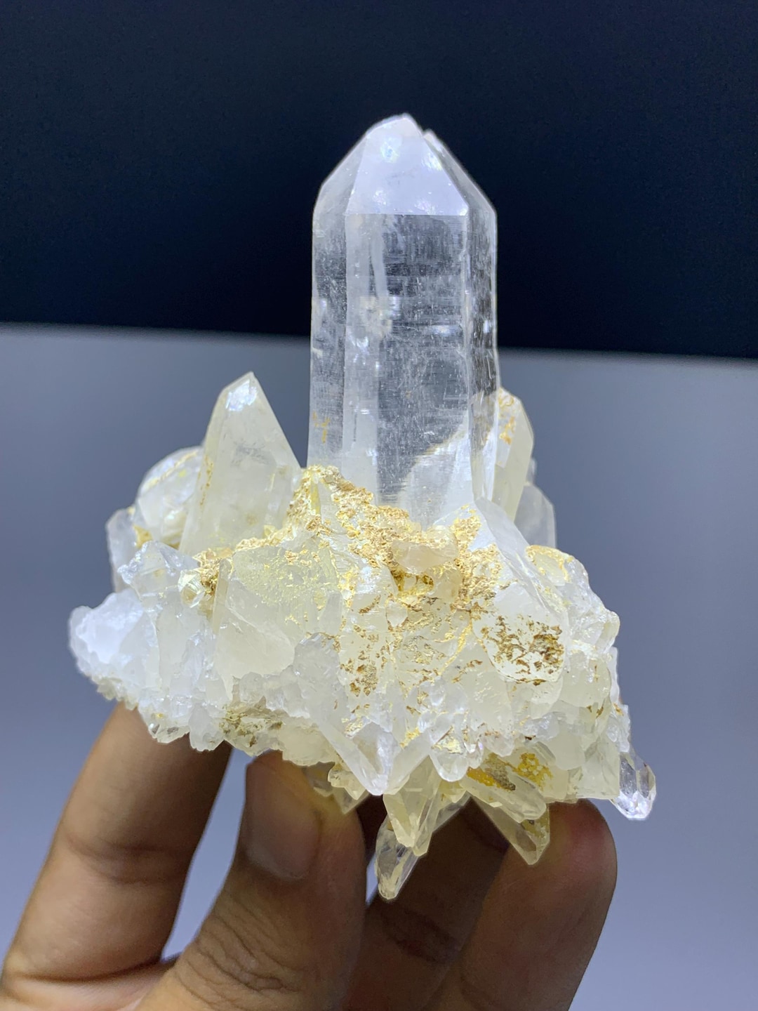 Jumbo Double Terminated Quartz Crystal: Raw Ice White Healing Stone - Etsy
