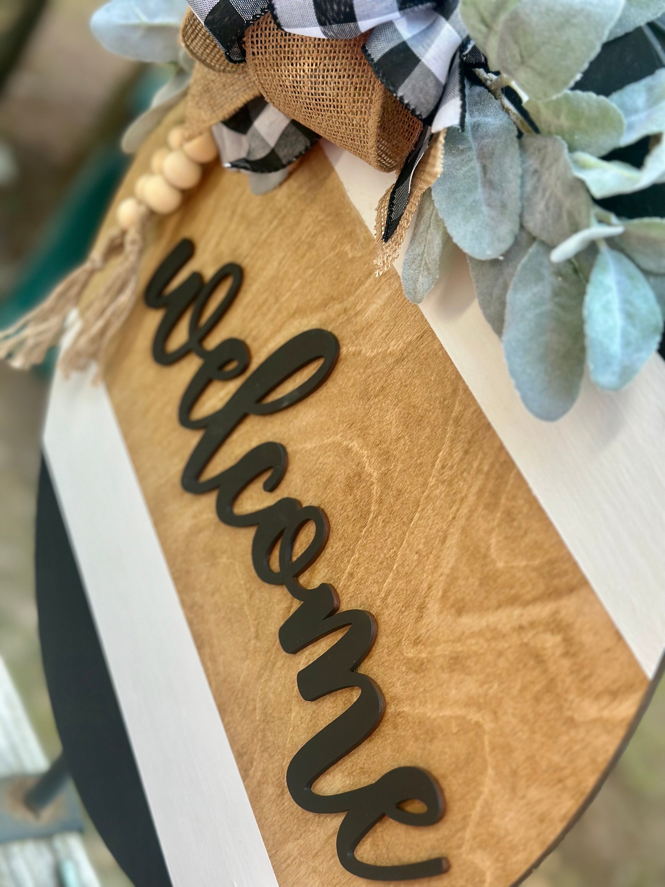 Welcome Wood Door Sign FREE SHIPPING - Etsy