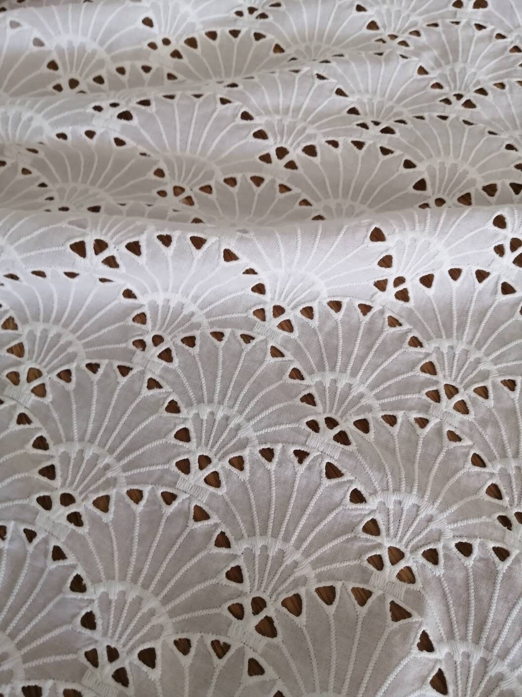 Embroidered Eyelet Cotton Fabric Eyelet Cotton Fabric by the - Etsy UK