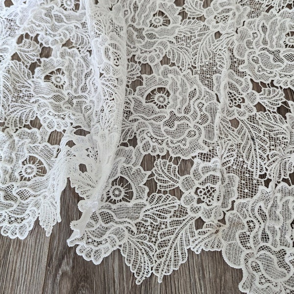 Shop White Lace Fabric - Etsy