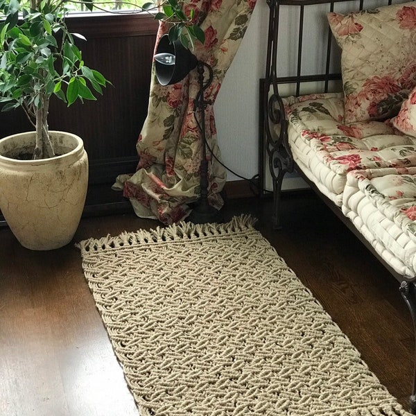 Knitted Rug - Etsy