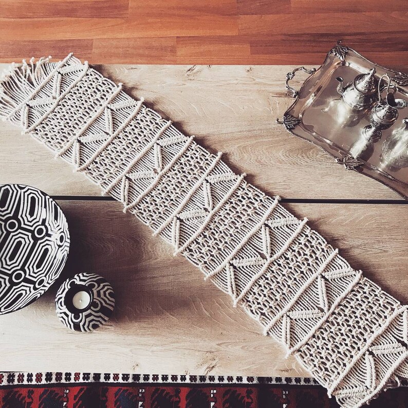 This Christmas Special Sale Handmade Macrame Table Runner - Etsy