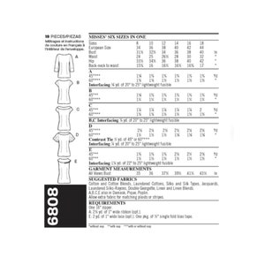 PDF New Look Pattern 6808, Sewing Pattern for Women Tops, 6 Choices in ...