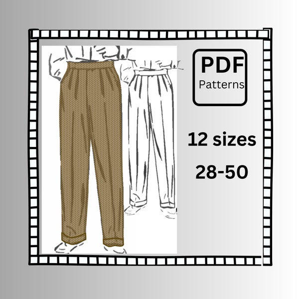 Men Pants Pattern - Etsy UK