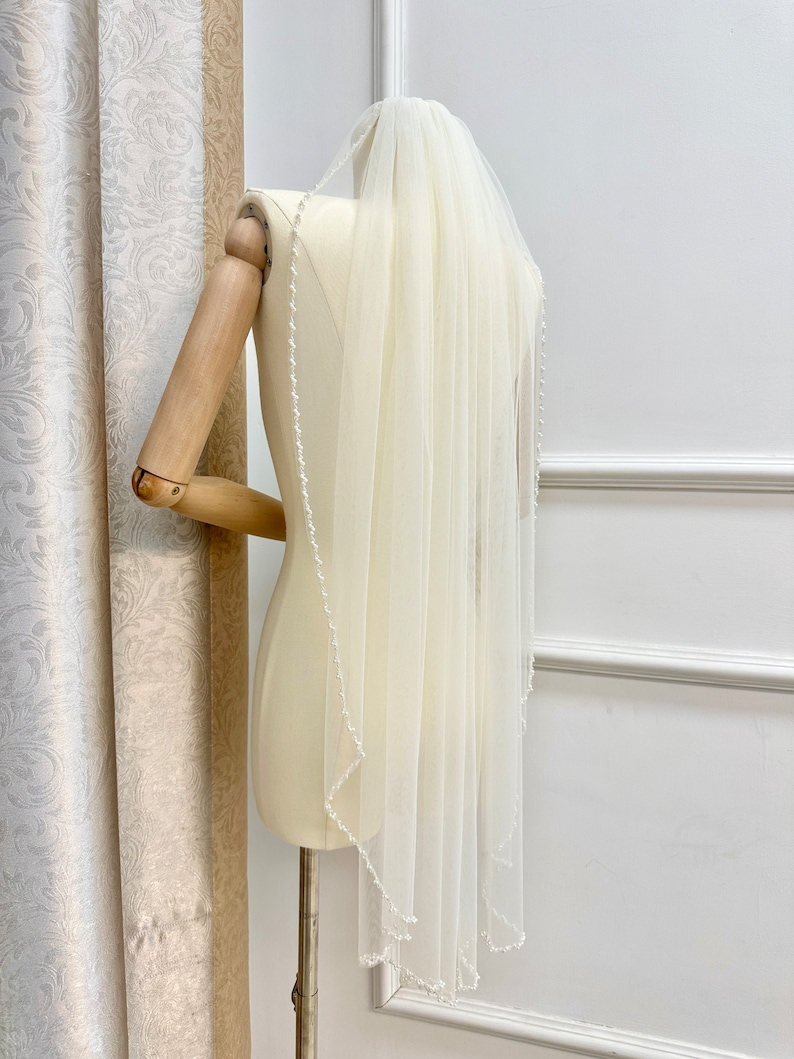 Pearl Veil,pearl Wedding Veil,crystal Veil,beaded Bridal Veil,glitter ...